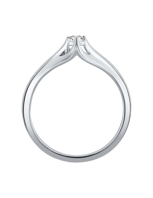 Anillo de compromiso de oro blanco 14 k Klamore Circe diamante 3