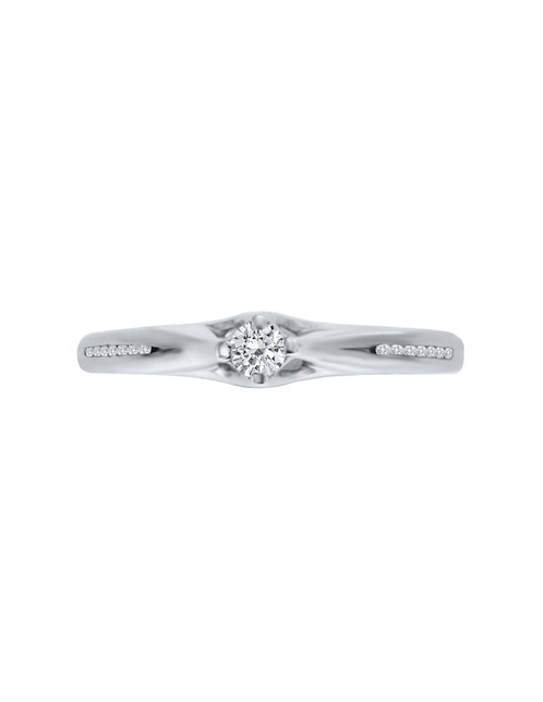 Anillo de compromiso de oro blanco 14 k Klamore Circe diamante 4