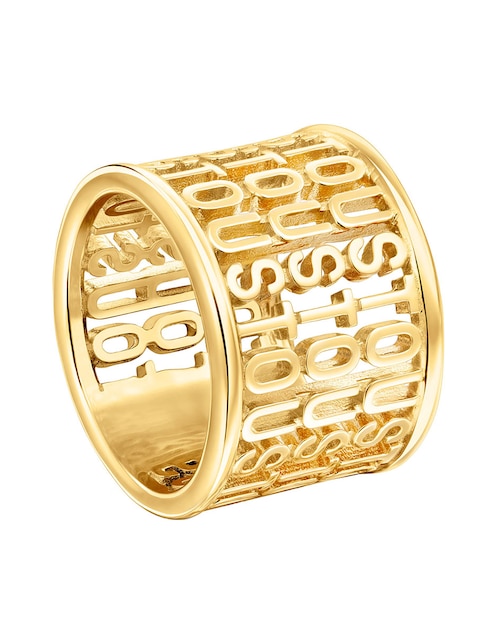 Anillo de logo Tous P 925 de plata vermeil brillante 1