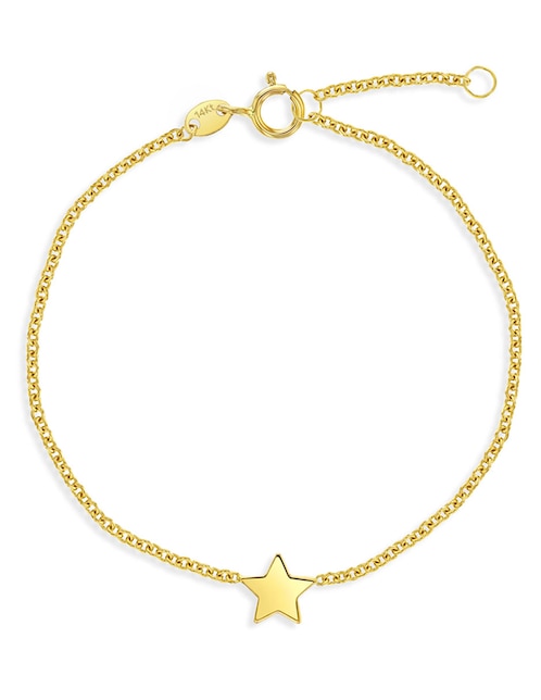 Pulsera In Season Jewelry de oro 14 K con acabado liso 1