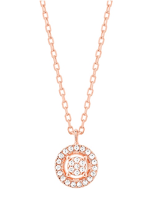 Colgante Y Dije circular Facet Barcelona smart de oro rosa 14 K 1