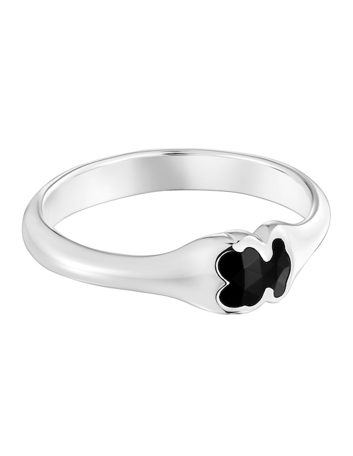 Anillo con gema de oso Tous Icon Color P 925 de plata ónix brillante 1