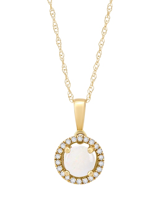 Collar con dije Cristal Joyas de oro amarillo 14 K 1
